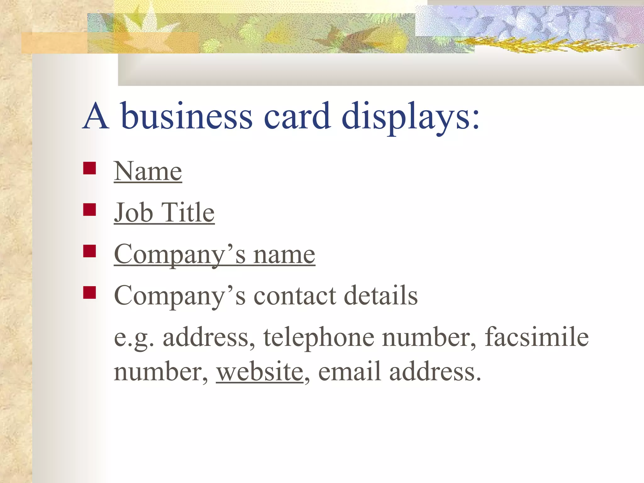 Chap 3 the receptionist | PPT