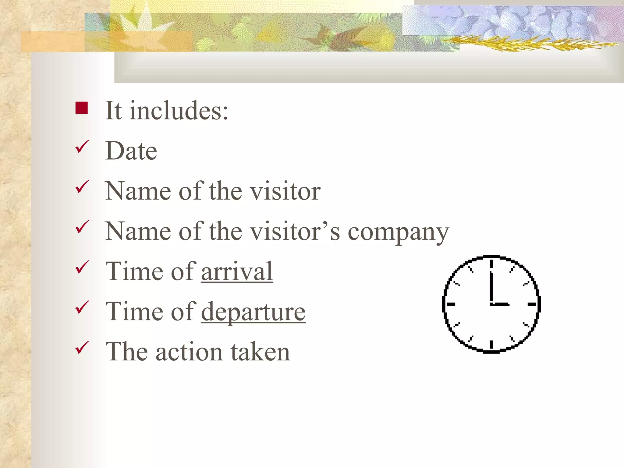 Chap 3 the receptionist | PPT
