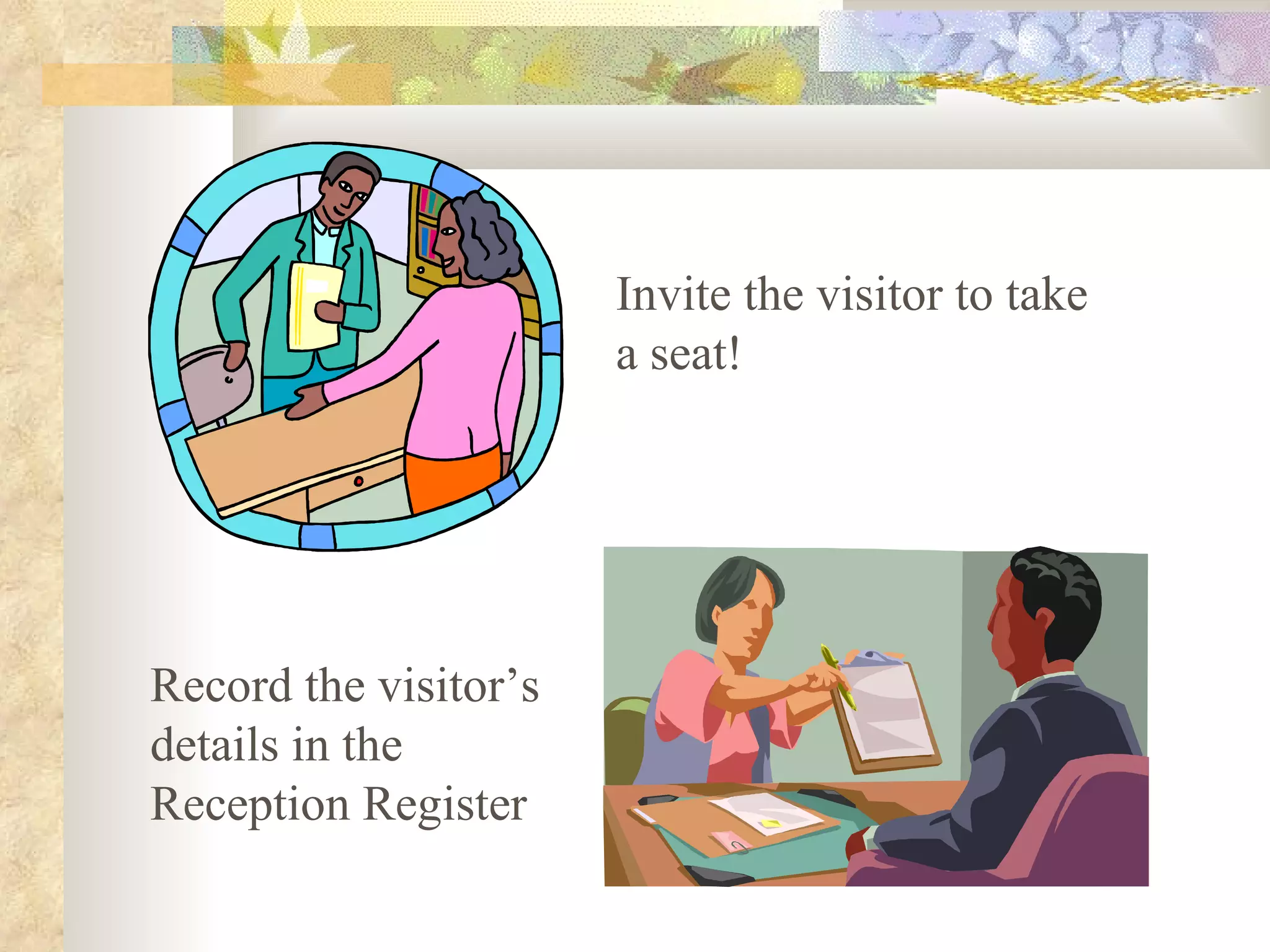 Chap 3 the receptionist | PPT