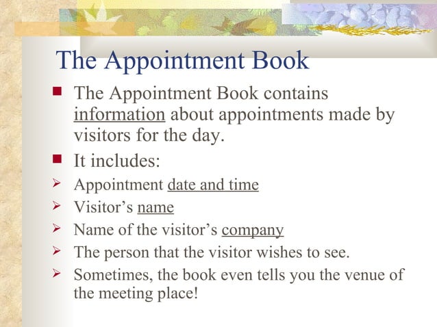 Chap 3 the receptionist | PPT | Telecommunications Industry | Industries