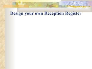 Chap 3 the receptionist | PPT