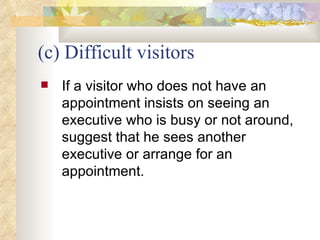 Chap 3 the receptionist | PPT