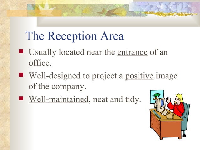 Chap 3 the receptionist | PPT | Telecommunications Industry | Industries