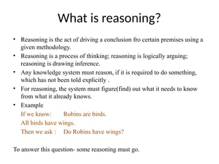 Chap 3(1) Knowledge and Reasoning.pptx for use | PPTX