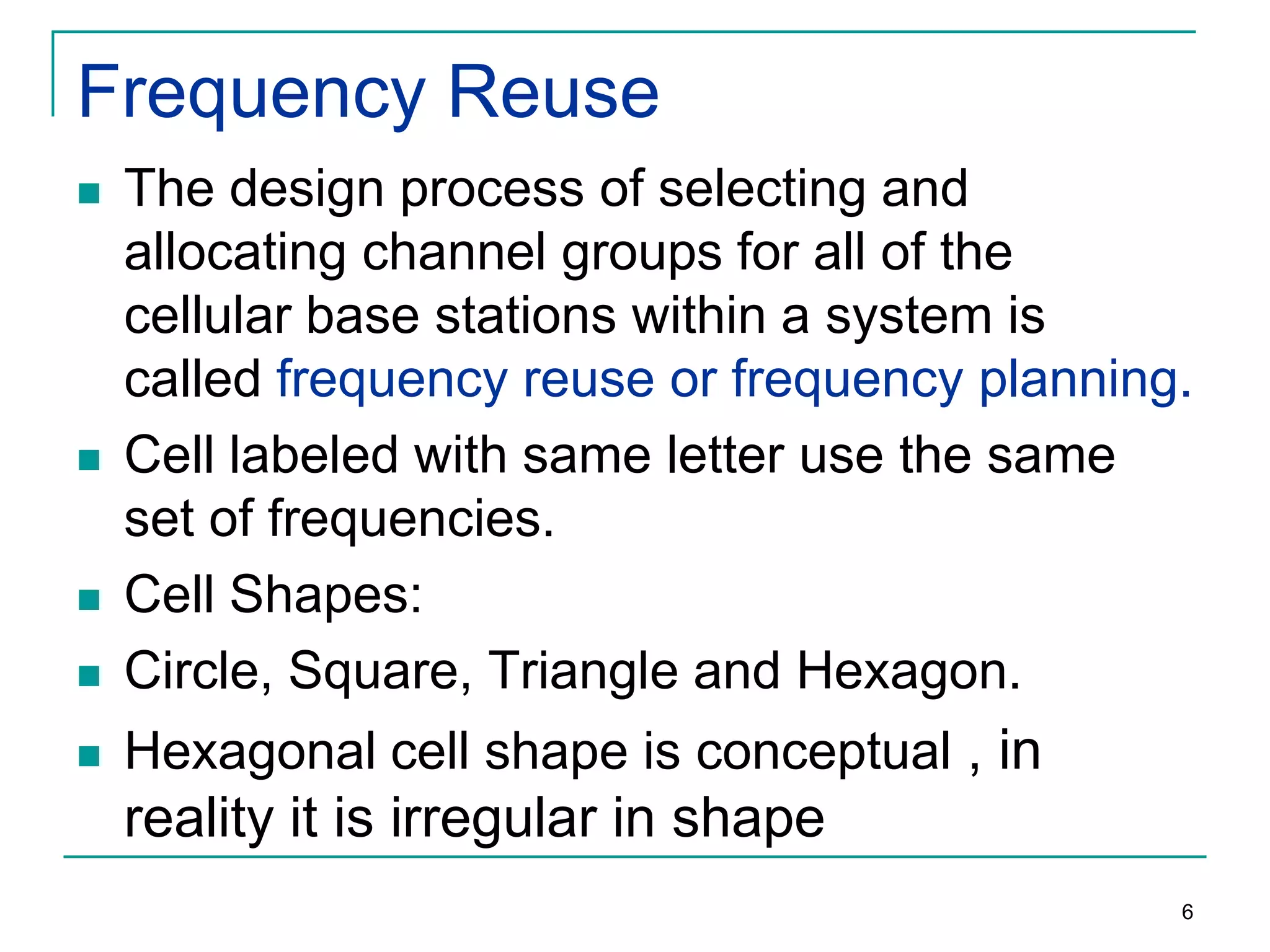 cellular concepts in wireless communication | PPTX