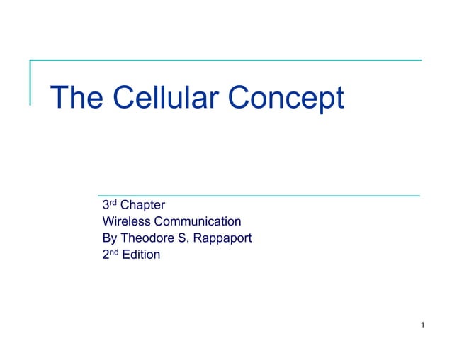 cellular concepts in wireless communication | PPTX