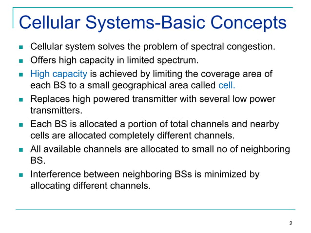cellular concepts in wireless communication | PPTX