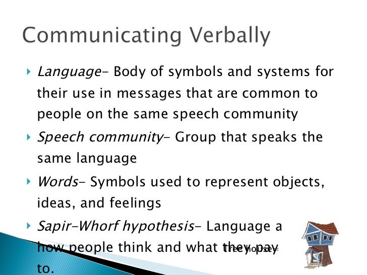 Chap3: Communicating Verbally