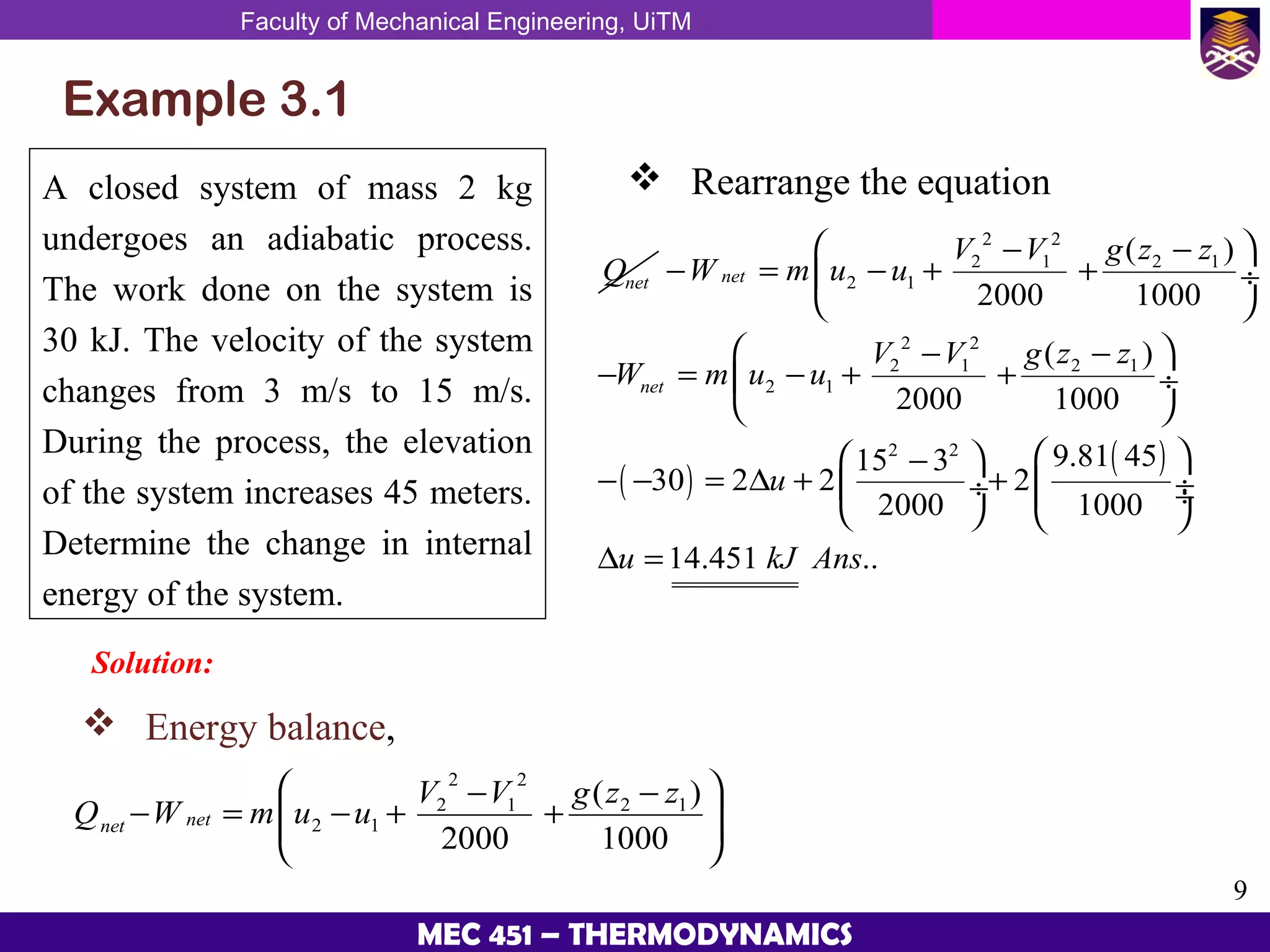 Thermodynamic Chapter 3 First Law Of Thermodynamics | PPT