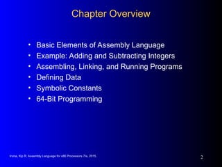 chap3intro.ppt(assembly language fundamentals) | PPT