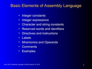 chap3intro.ppt(assembly language fundamentals) | PPT