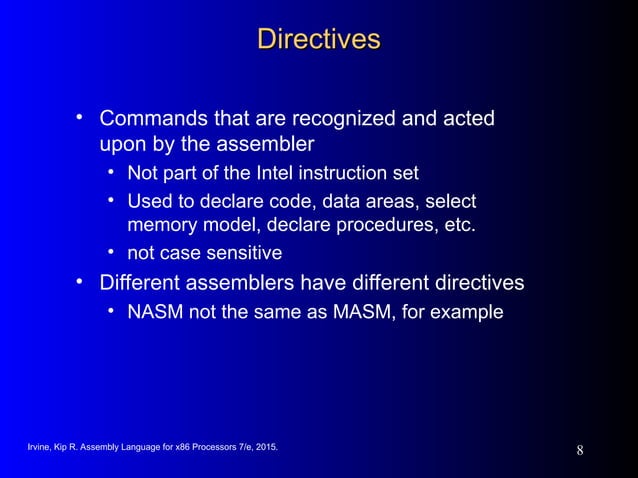 chap3intro.ppt(assembly language fundamentals) | PPT