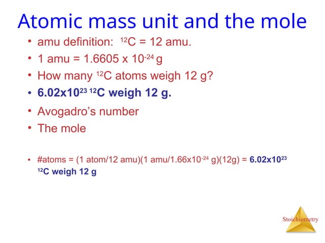 Stoichiometry : Calculations with chemical Formula | PPT