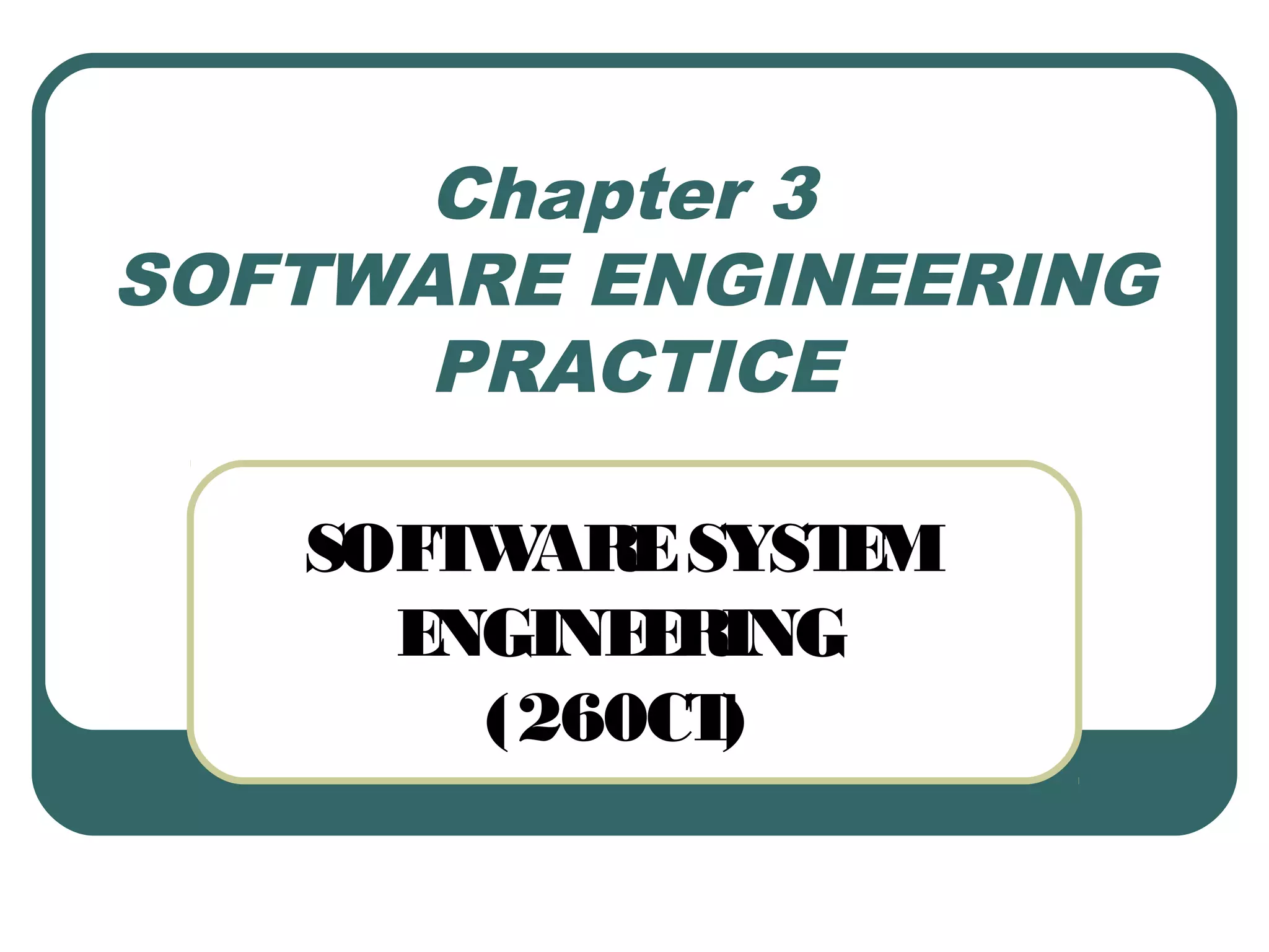 Software System Engineering - Chapter 3 | PPT