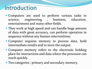 Chap3 primary memory | PPTX