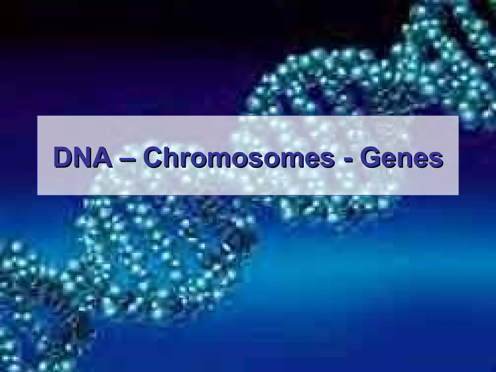 Chap 3 sc f4 dna chromosomes genes | PPT