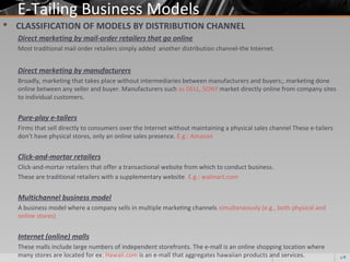 Retailing In Electronic Commerce: Products and Services | PPT