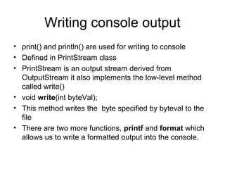 Using Input Output | PPT