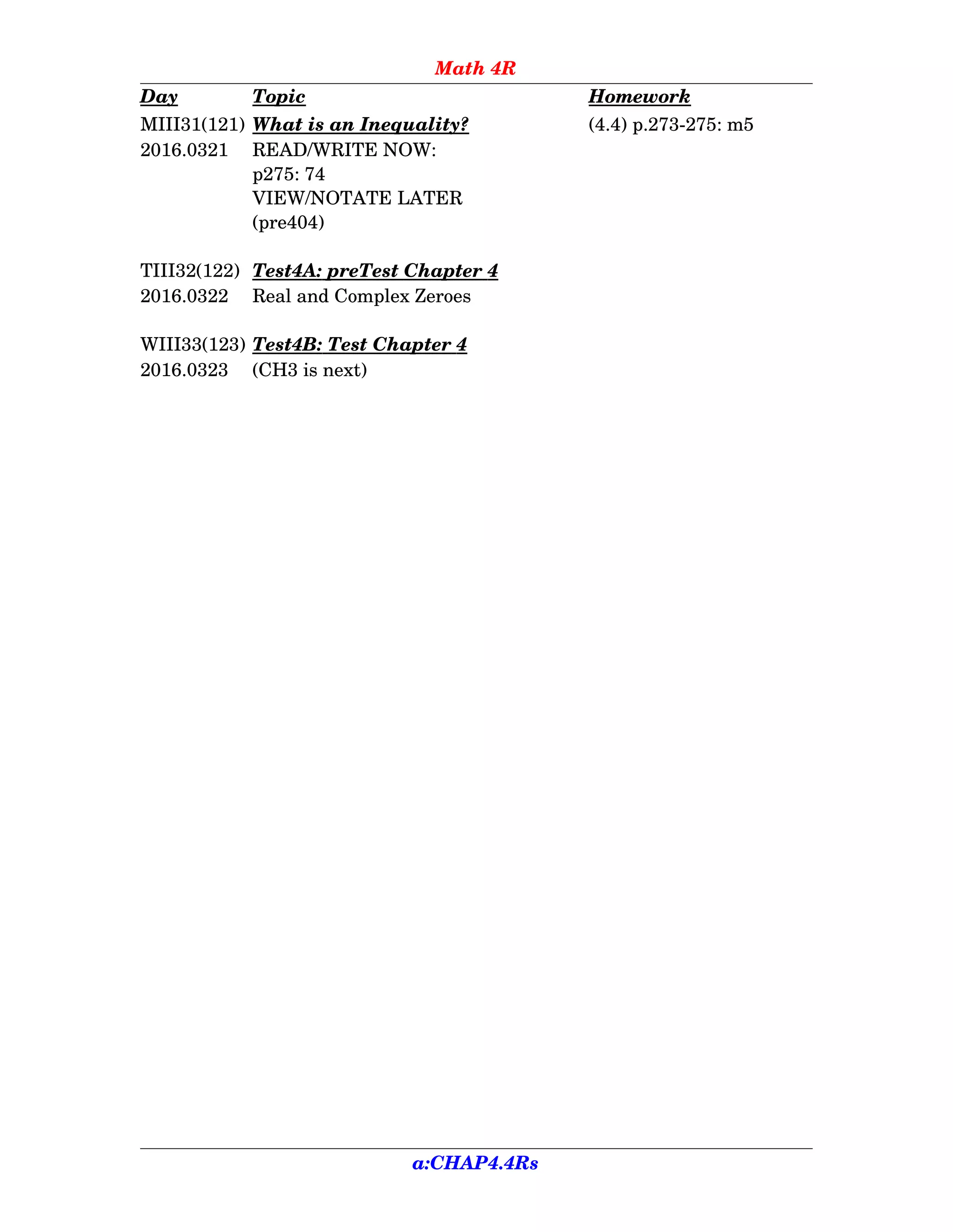 preCalculus Chapter 4: Polynomials | PDF