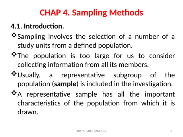 Chap 4. Sampling methods.ppgfgfvfccxxtx | PPT