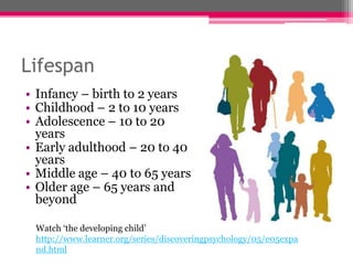 Chap 4 lifespan development 2012 | PPTX
