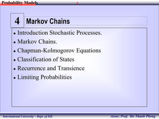 Chap 4 markov chains | PPTX