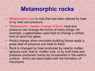 Chap 4 rocks and minerals | PPTX