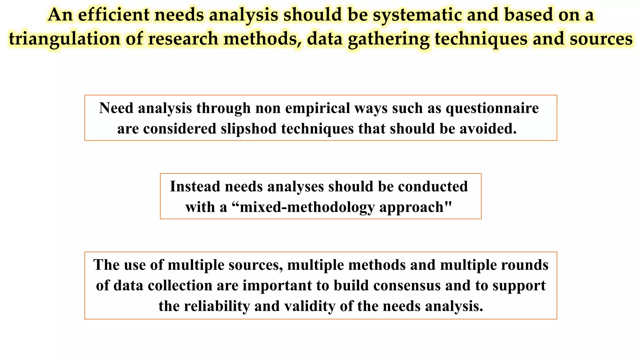 Needs analysis for curriculum design | PPTX