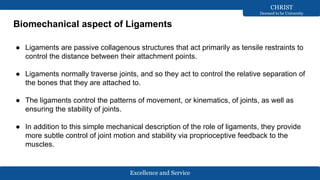 Chap 4 biomechanics of ligaments | PPTX