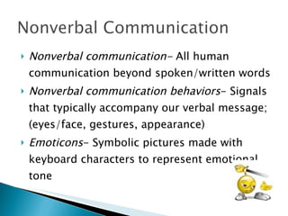 Chap4: Communicating Nonverbally | PPT