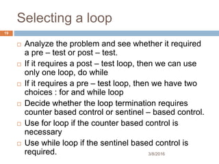control structures in c if switch for | PPTX | Programming Languages | Computing