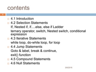 control structures in c if switch for | PPTX | Programming Languages | Computing