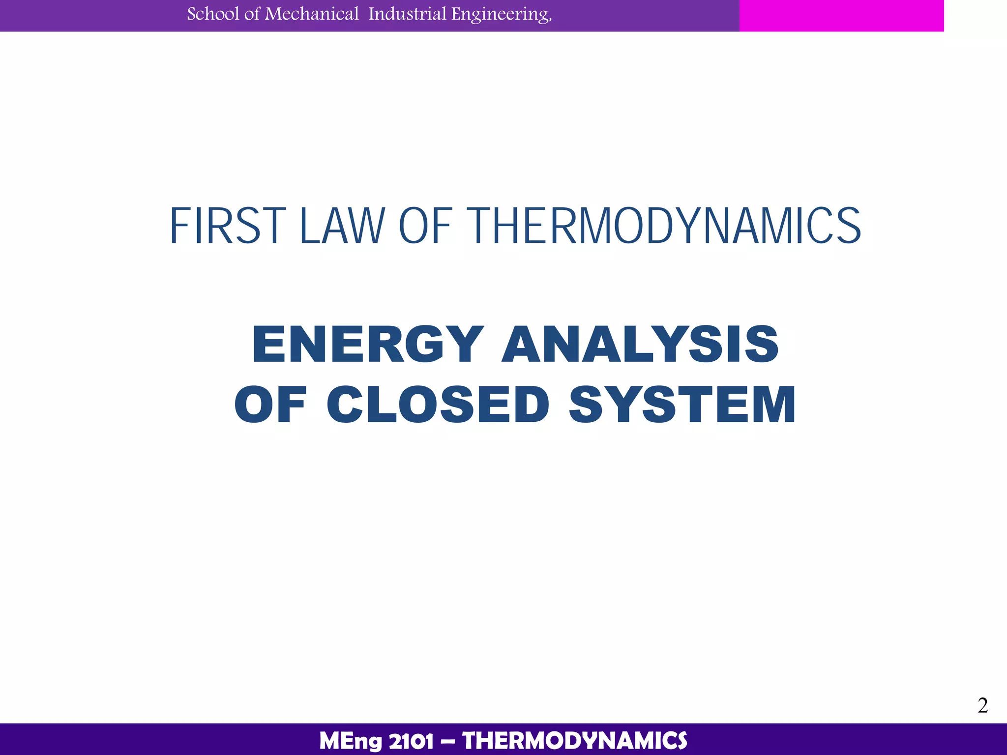 chapter 4 first law of thermodynamics thermodynamics 1 | PDF