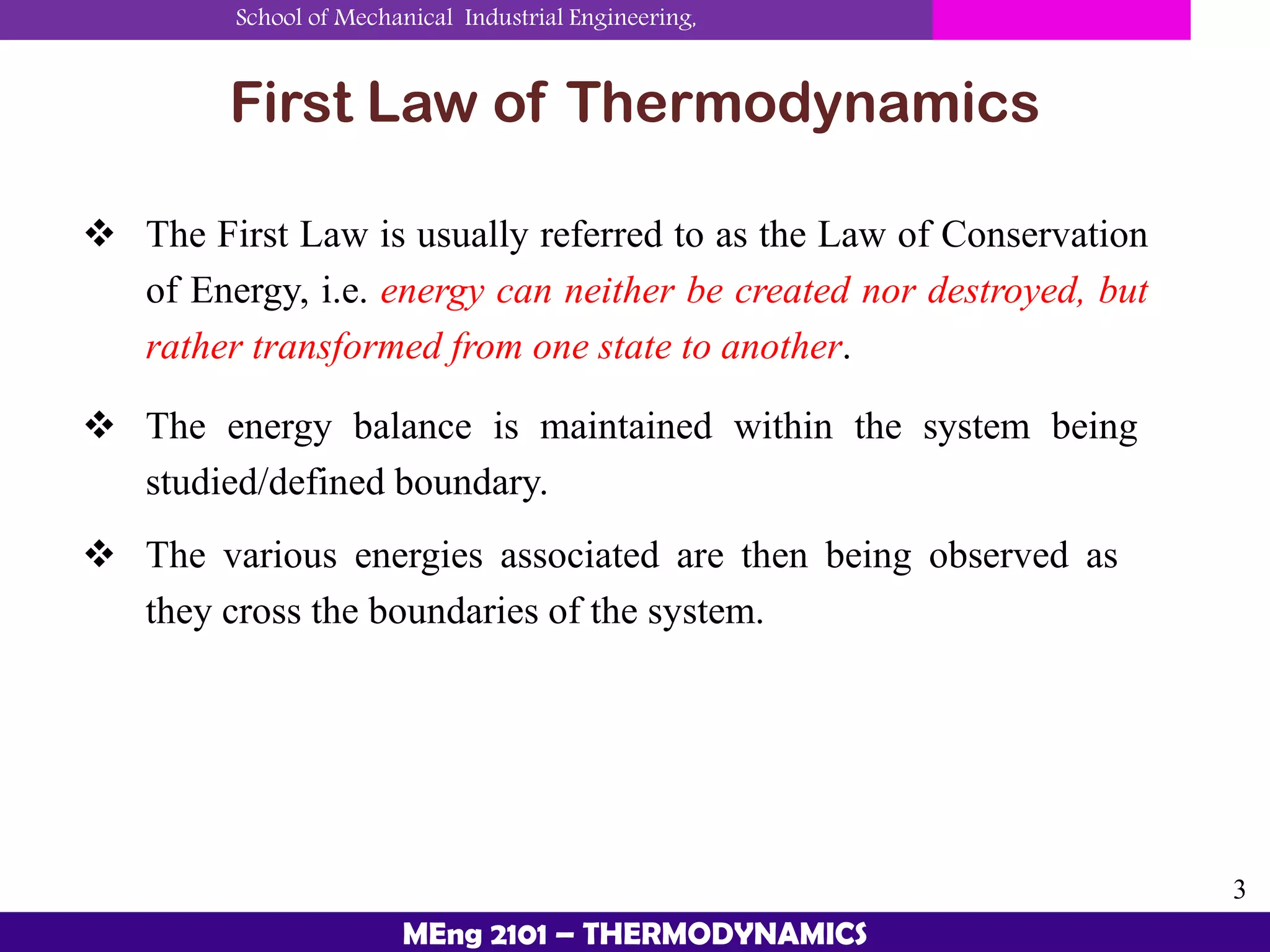 chapter 4 first law of thermodynamics thermodynamics 1 | PDF