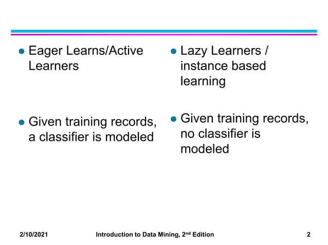 Chapter 4 of data mining that is Instance based learning | PPTX