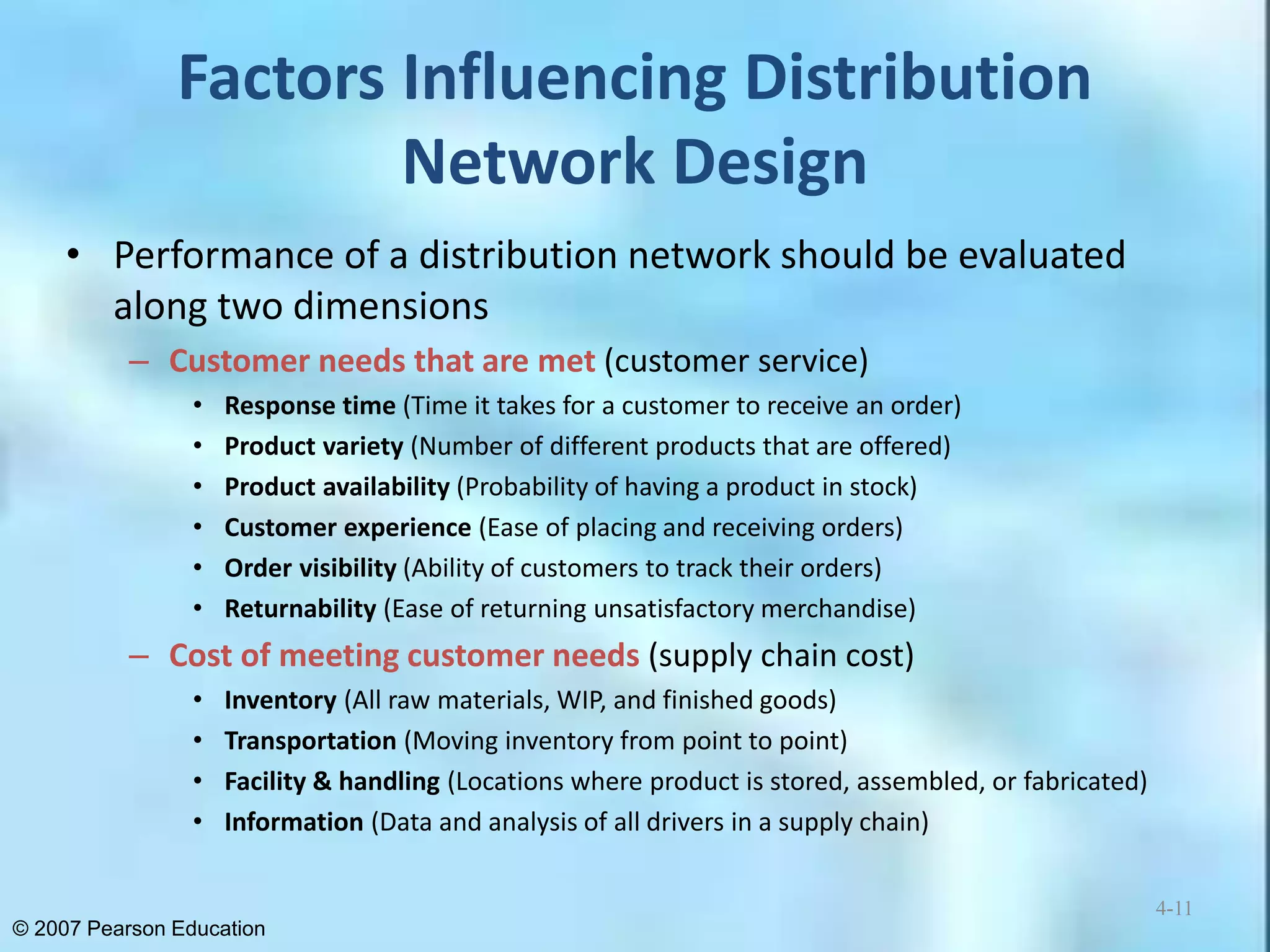Chap 4 Designing the Distribution Network in a Supply Chain | PPT