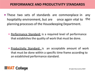 Planning and Organizing the Housekeeping | PDF