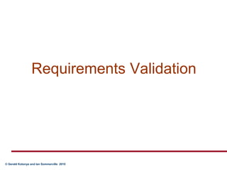 Chap4 RE validation | PPT