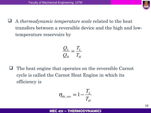 Thermodynamic Chapter 4 Second Law Of Thermodynamics | PPT