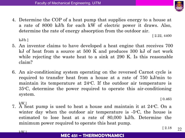 Thermodynamic Chapter 4 Second Law Of Thermodynamics | PPT