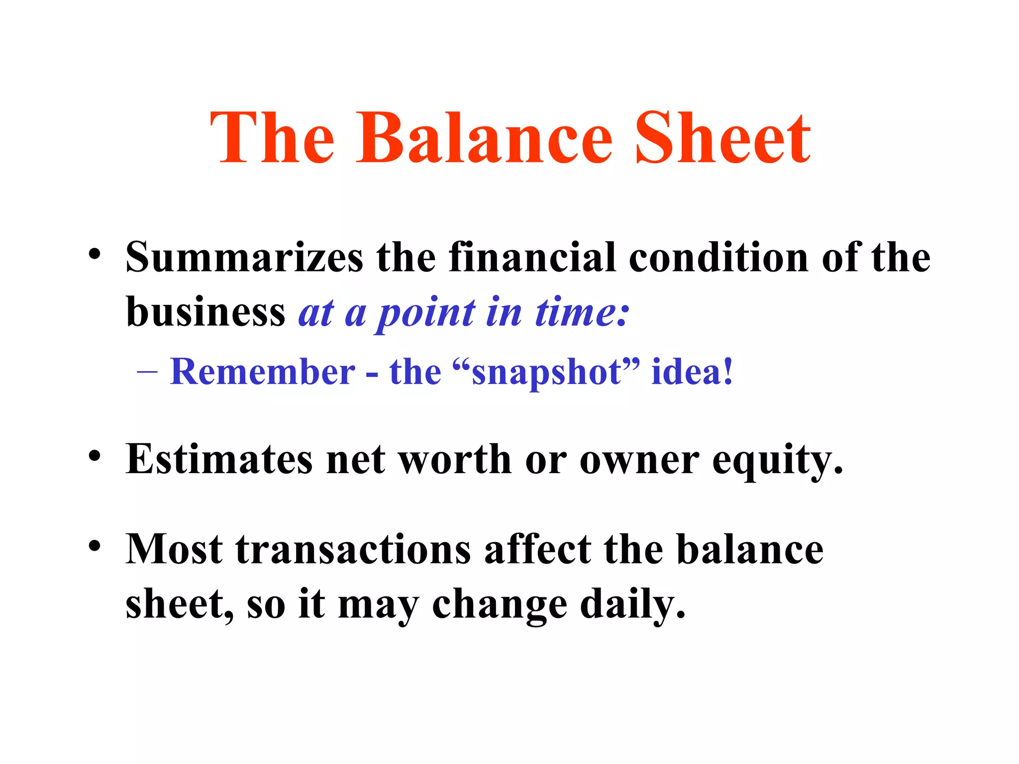 Balance Sheet Analysis | PPT