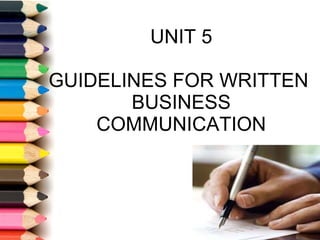 written business communication | PPT