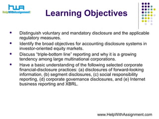International Accounting:Reporting and Disclosure | PPT