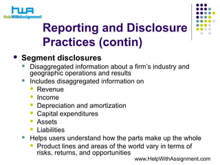 International Accounting:Reporting and Disclosure | PPT