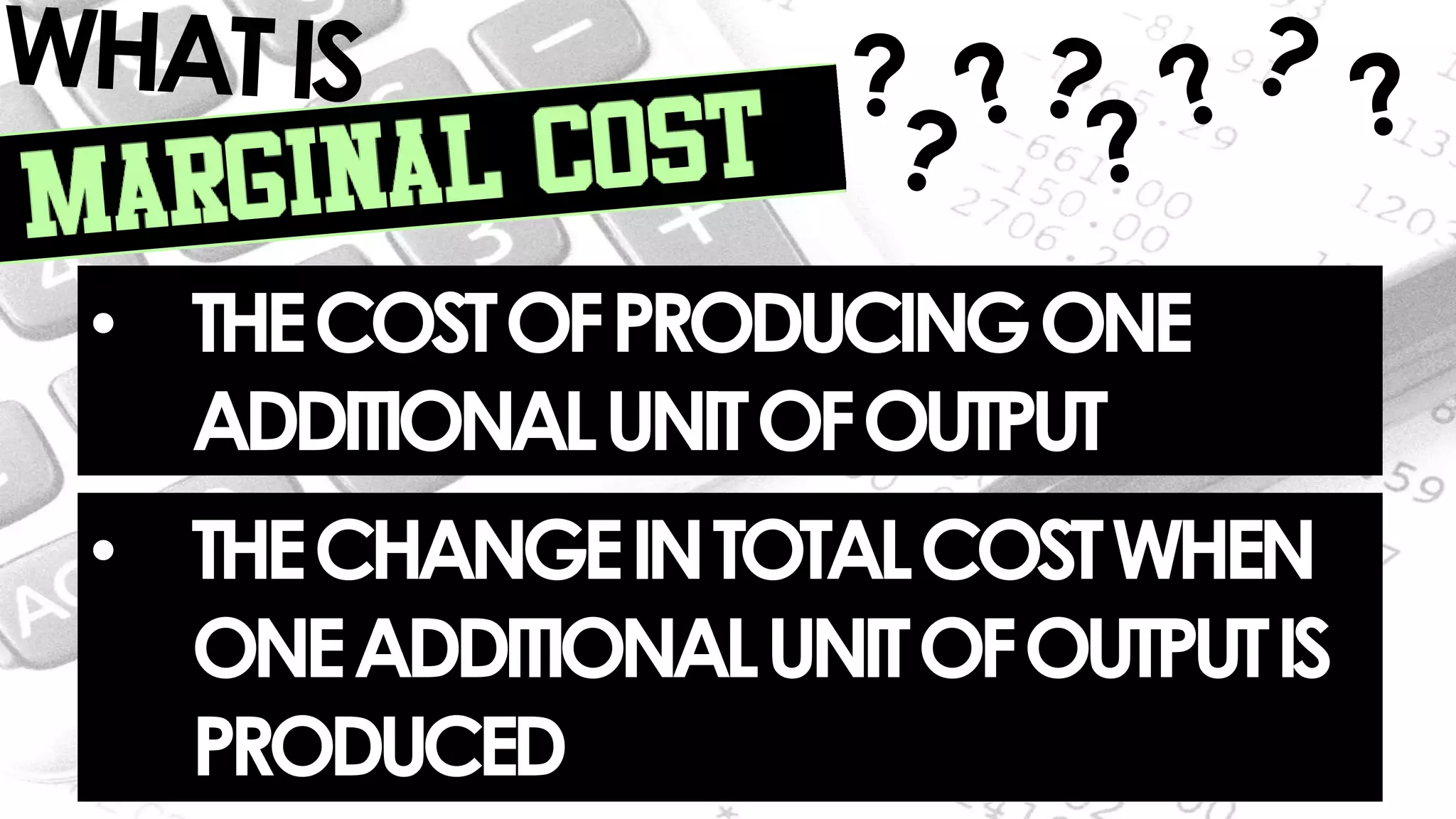 MARGINAL COST AND PROFIT MAXIMIZATION | PPTX