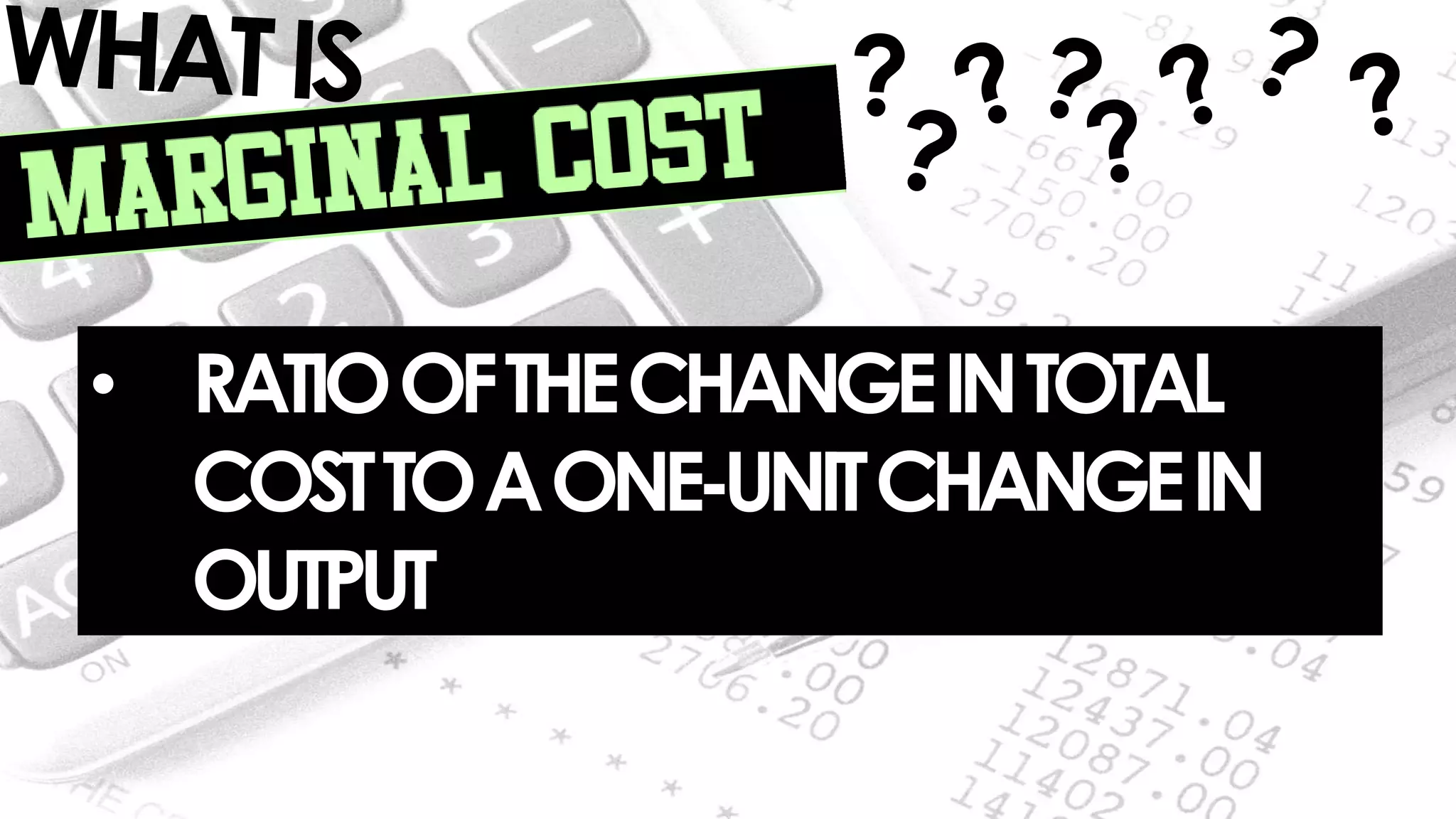 MARGINAL COST AND PROFIT MAXIMIZATION | PPTX