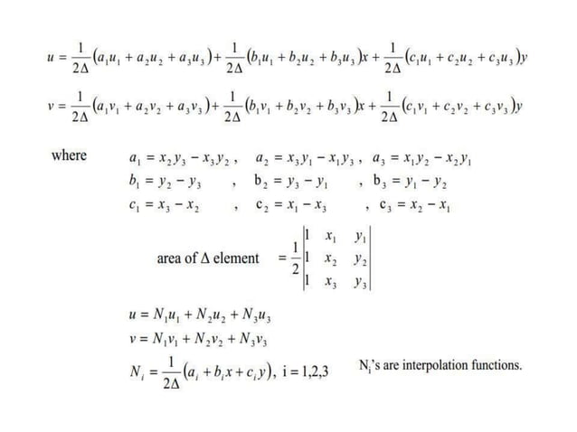STIFFNESS MATRIX FOR 3-NODE TRIANGULAR ELEMENT