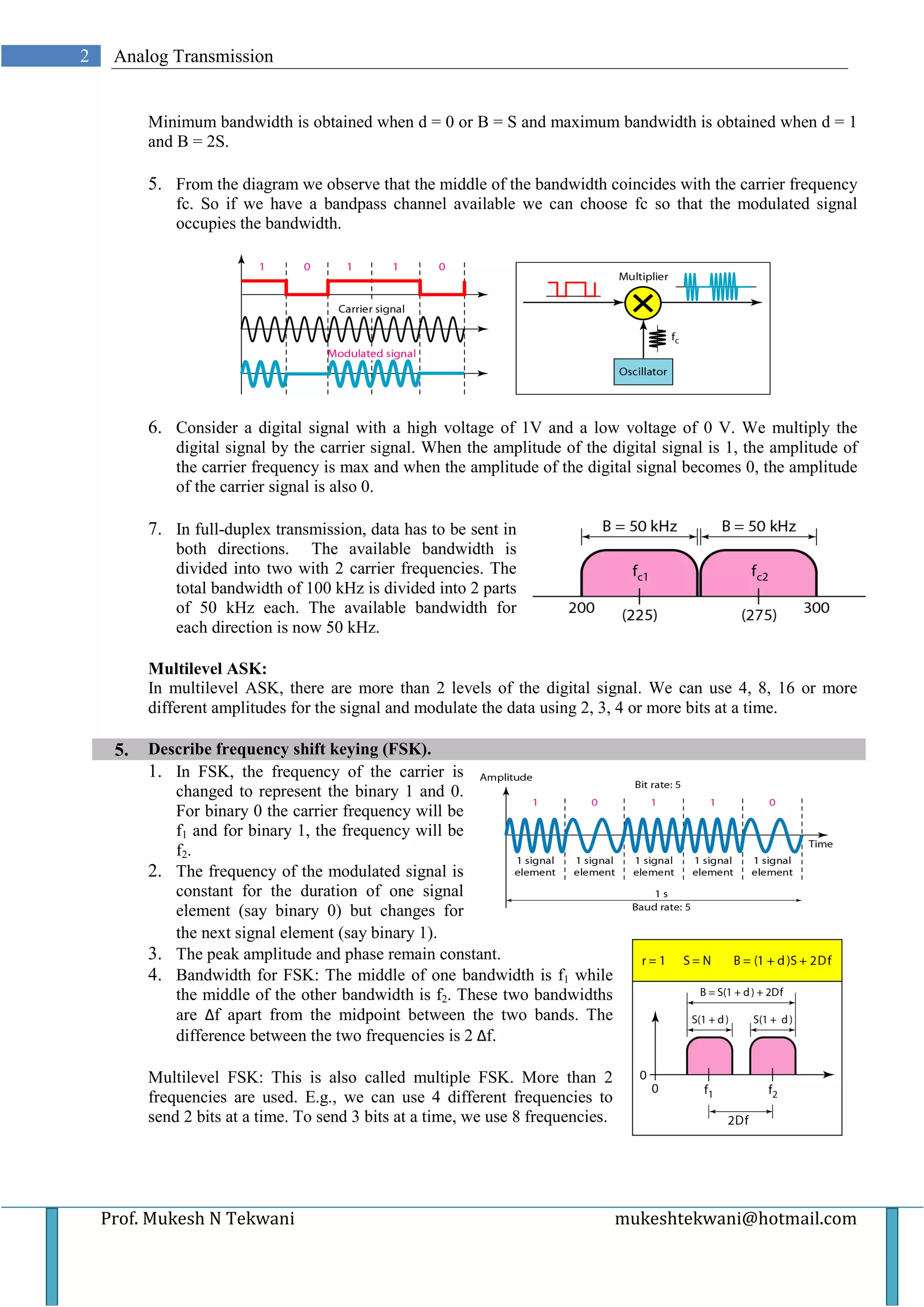 Chap 5 Analog Transmission Pdf
