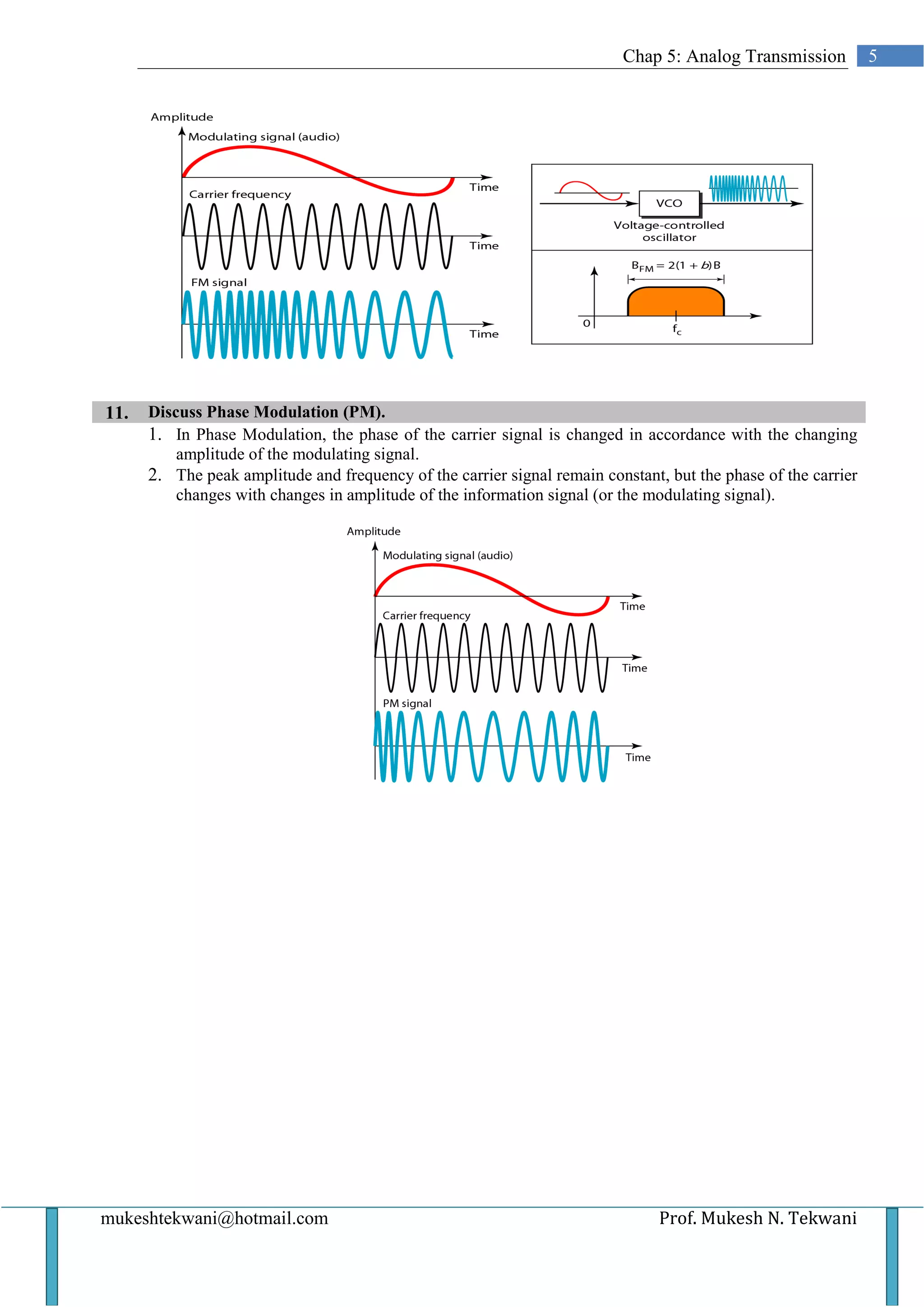 Chap 5 analog transmission | PDF