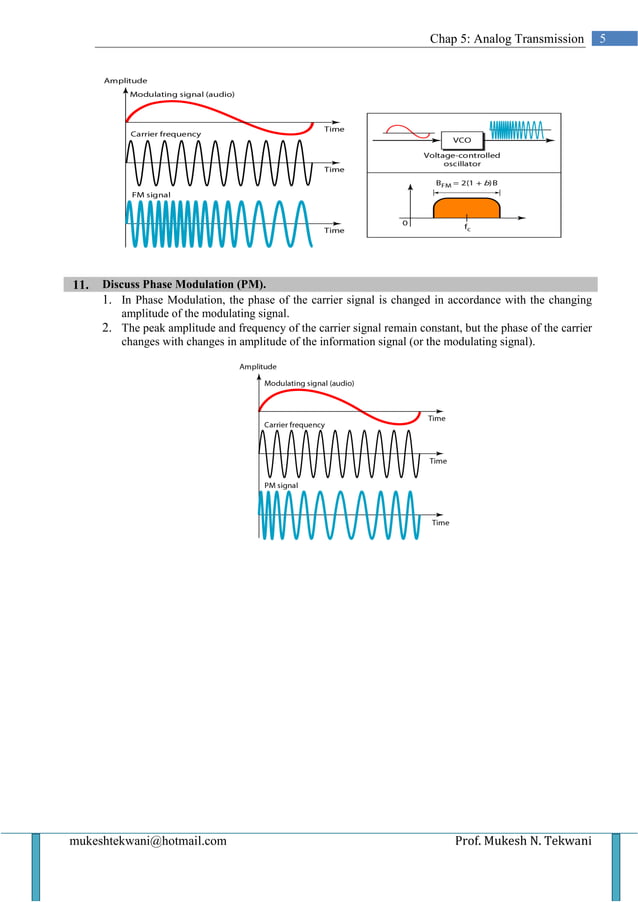 Chap 5 analog transmission | PDF